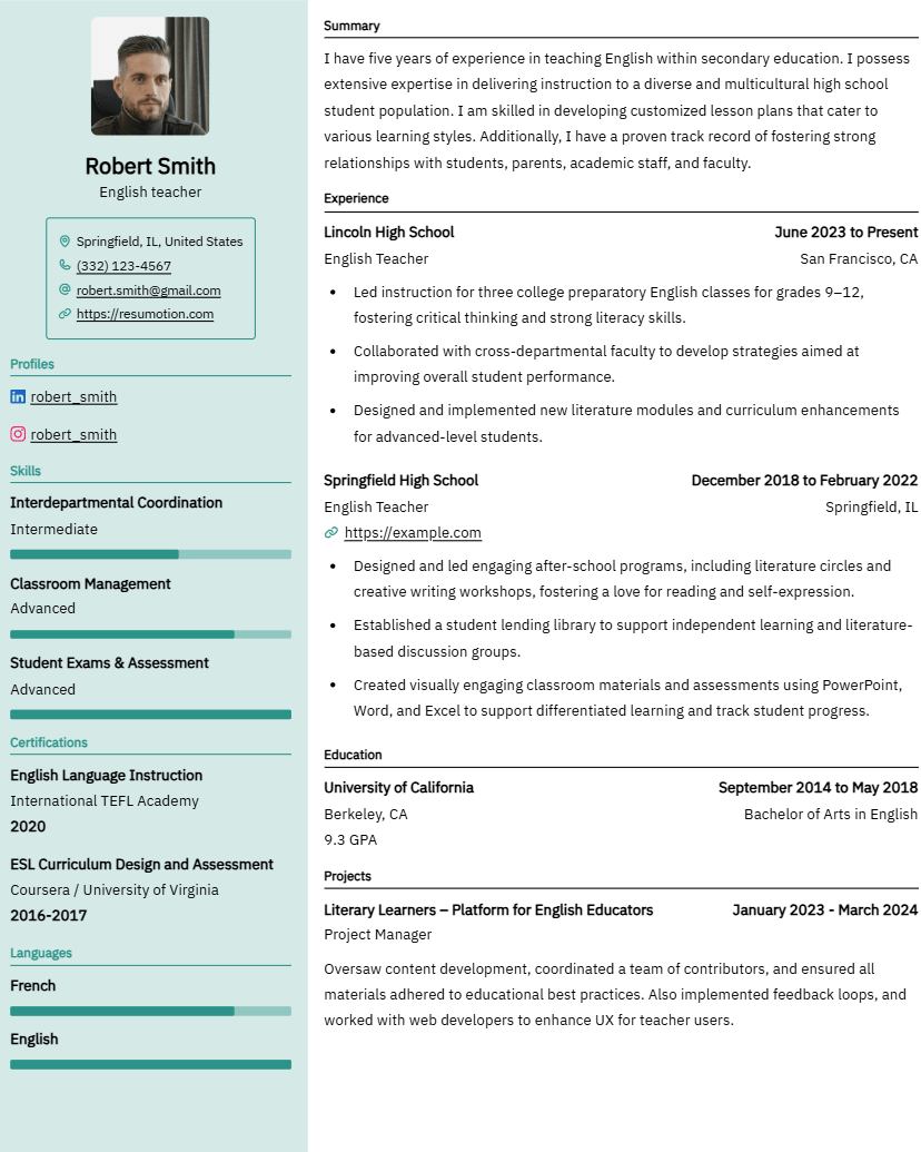 Free AI Resume Builder – Create a Professional Resume Online | Resumotion